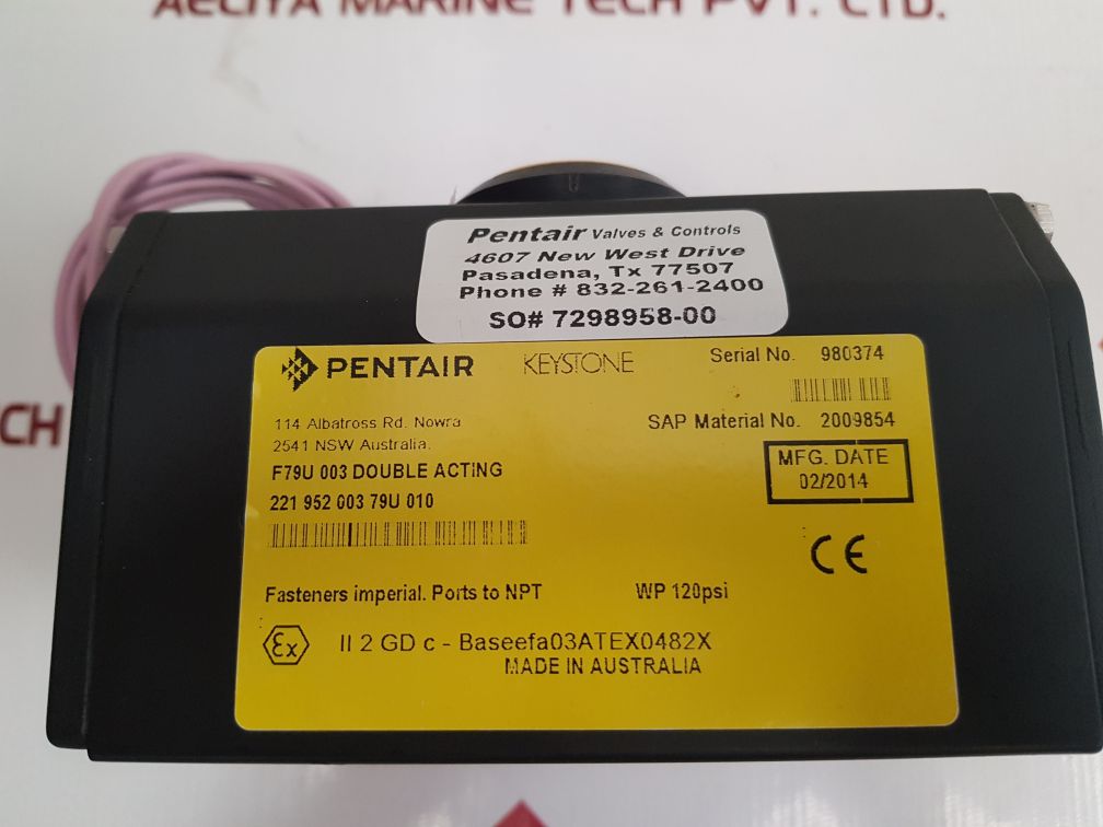 Pentair 221 952 003 79U 010 Flow Control Keystone – Aeliya Marine