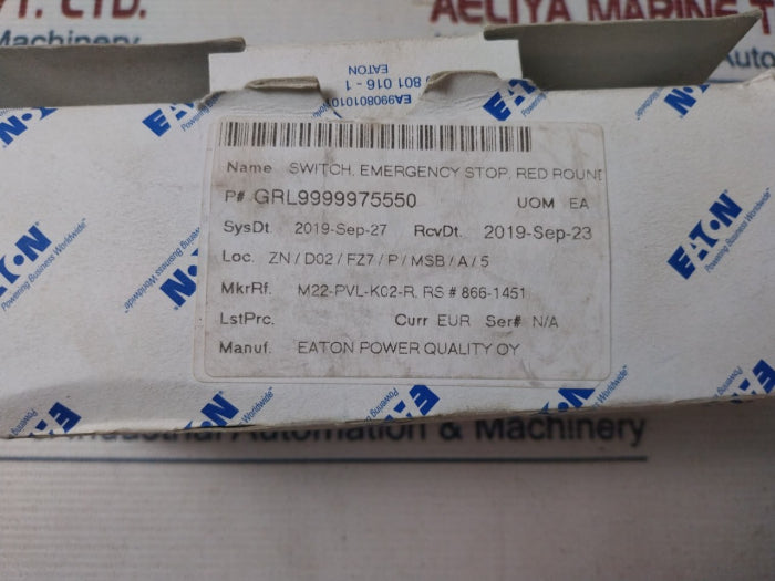 Eaton M22-pvl Electric Emergency Stop Pushbutton – Aeliya Marine