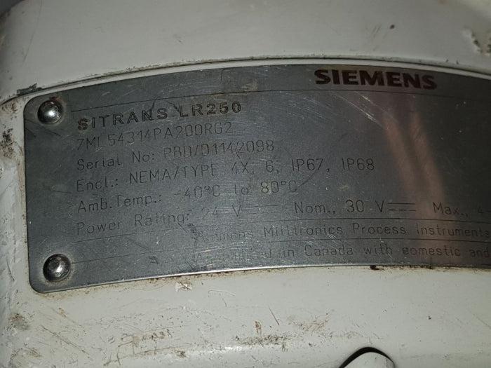 Siemens Sitrans Lr250 Radar Level Sensor Transmitter – Aeliya Marine