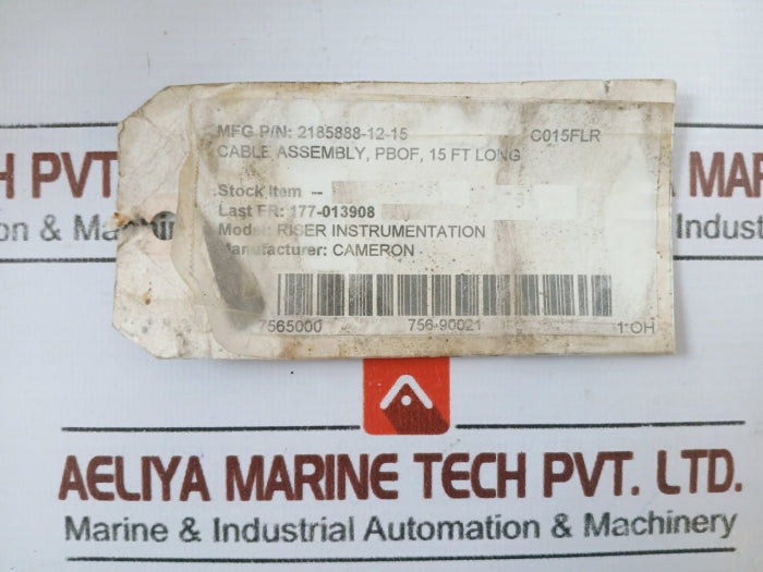 Cameron Cable Assembly 15 Ft Long Riser Instrumentation – Aeliya Marine