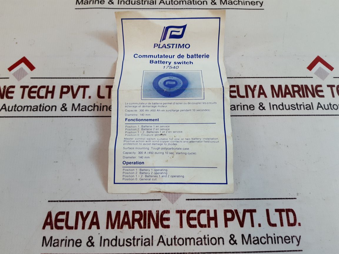 Plastimo 17540 Rotary Battery Switch – Aeliya Marine