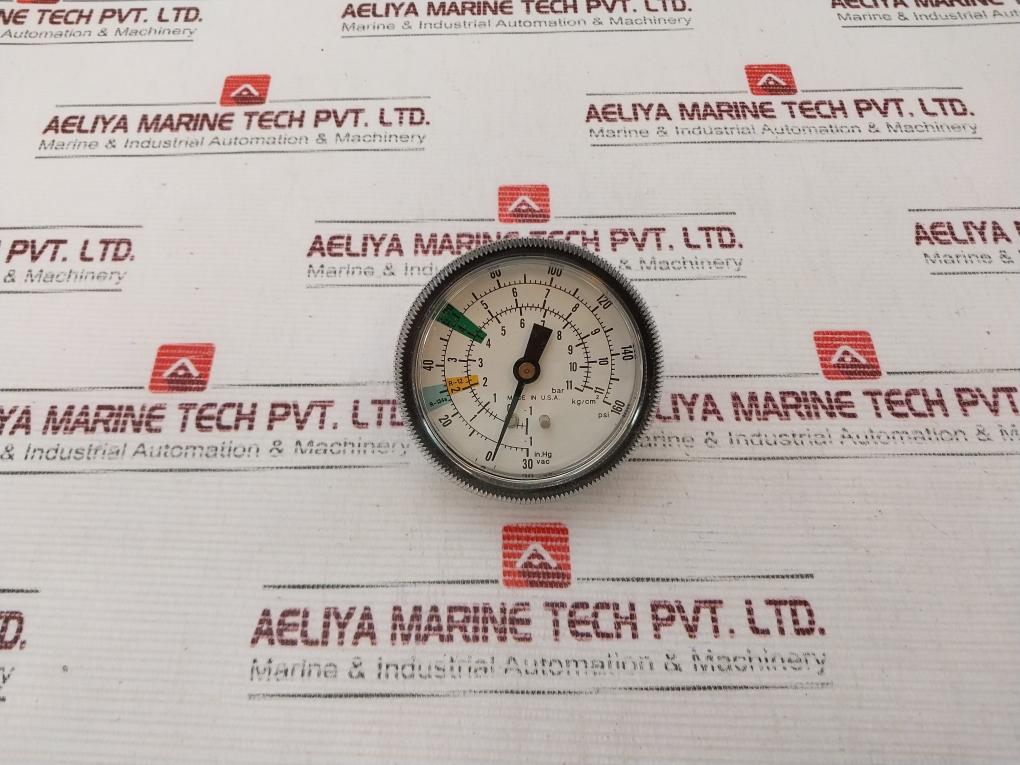 Pneumatech In.Hg Vac 30,0-160 Psi Pressure Gauge – Aeliya Marine