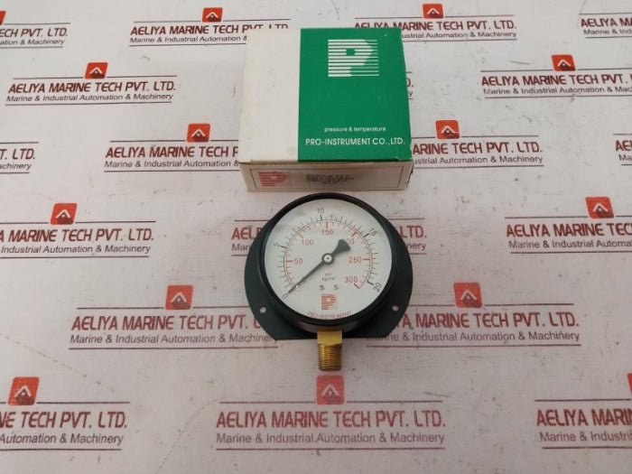 Pro-instrument P100 P-b 4" Pressure & Temperature Gauge 0 To 300 Psi 3 ...