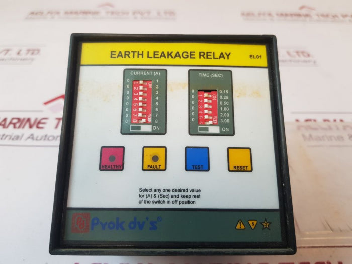 Prok Dv’s El01 Earth Leakage Relay 85-275Vac/Dc 50-60Hz – Aeliya Marine