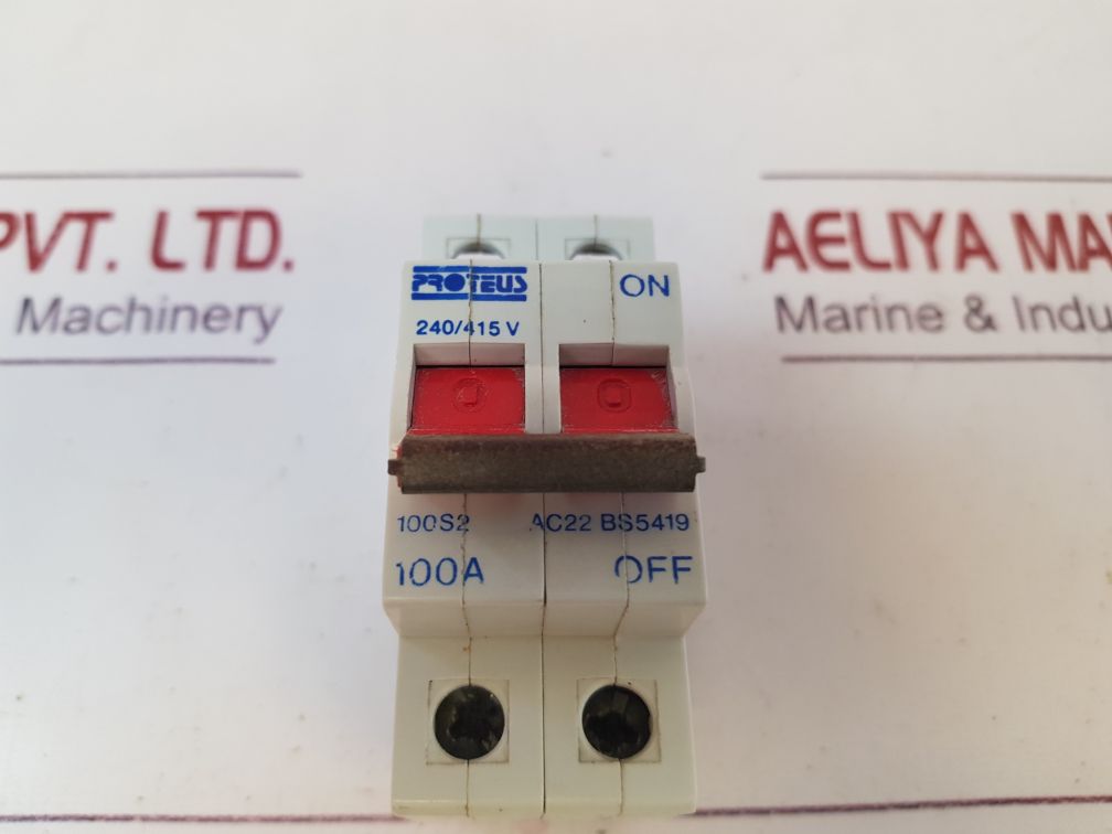 Proteus 100S2 Double Pole Main Switch Isolator 100A – Aeliya Marine