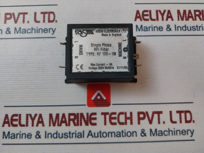 Rasmi Rf 106-1M Single Phase Rfi Filter 250V 50/60Hz – Aeliya Marine