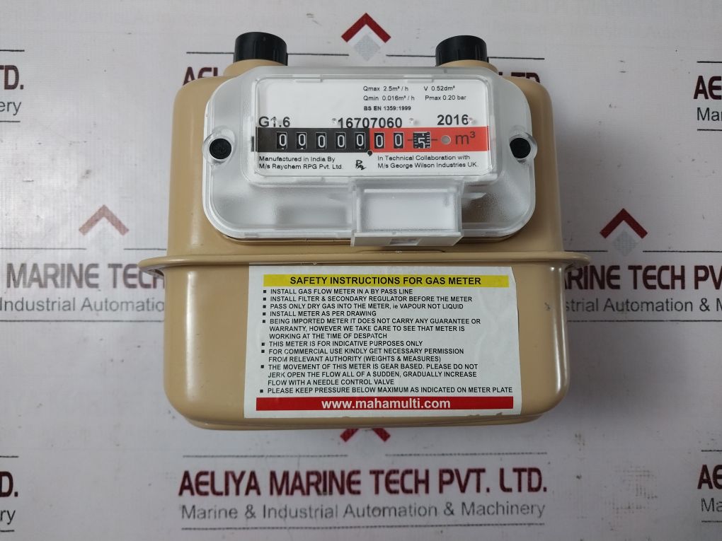 Raychem G1.6 Gas Flow Meter – Aeliya Marine