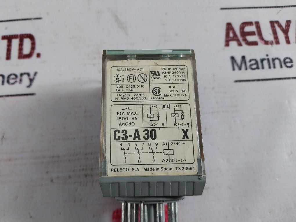 Releco C3-a 30 X Serie Mr-c Relay 11 Pin 10A 380V Ac – Aeliya Marine