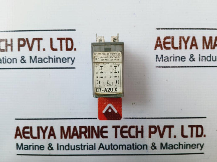 Releco C7-a20 X Power Relay With Socket E92191 Serie Qr-c 3 Pole 10A A ...