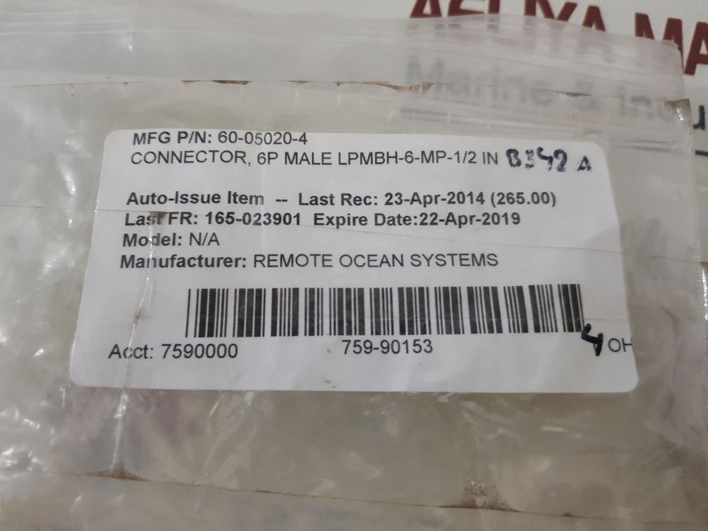 Remote Ocean Systems 60-05020-4 Connector – Aeliya Marine Tech Pvt. Ltd.