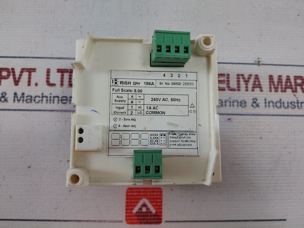 Rishabh Dpm 196A Ac Digital Panel Meter 240V Ac – Aeliya Marine
