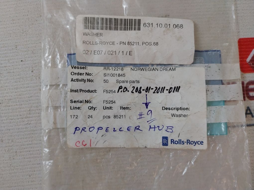 Lot of 48X Rolls-Royce 85211 Washer for Propeller Hub SSG 208-01-2015 ...