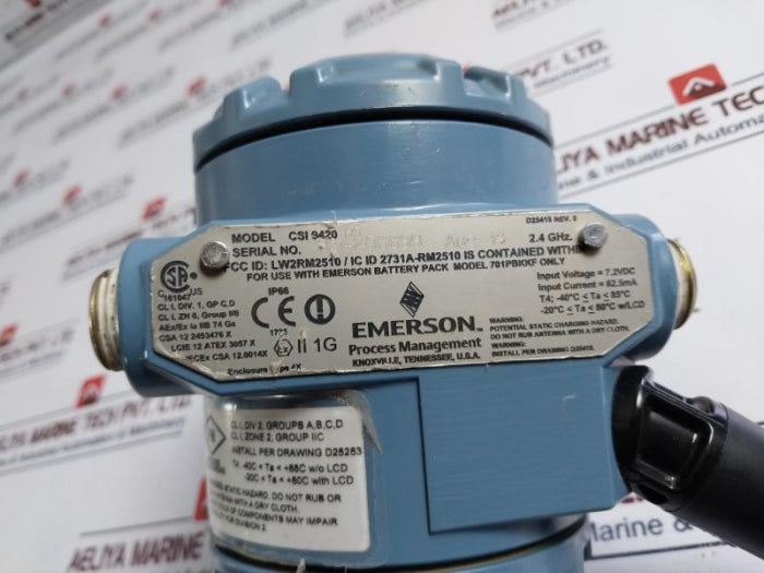 Rosemount Csi 9420 R5 Wireless Vibration Transmitter Rev.0 – Aeliya Marine