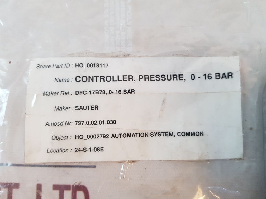 Sauter Dfc17B78 F001 Pressure Controller Switch 0-16 Bar – Aeliya Marine