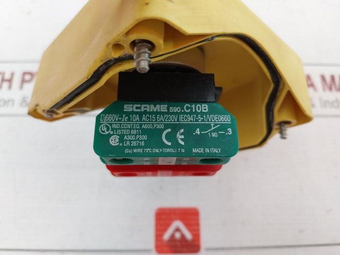 Scame 590.C01B Emergency Stop Push Button Vde0660 A600 P300 6A/230V – Aeliya Marine