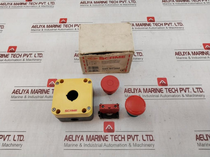 Scame 590.Sc250 Mushroom Head Operator Stop Push Button Switch 600V Ac ...