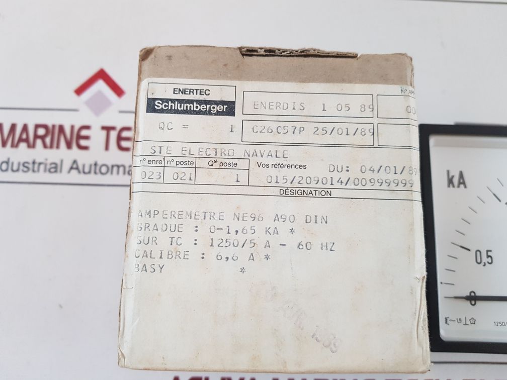 Schlumberger 0-1, 65Ka Panel Meter – Aeliya Marine