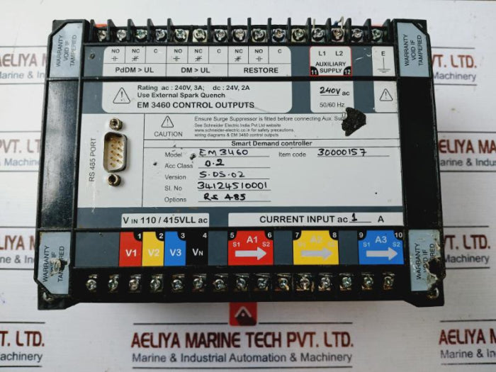 Schneider Electric Em3460 Smart Demand Controller Version: 5.05.02, 24 ...