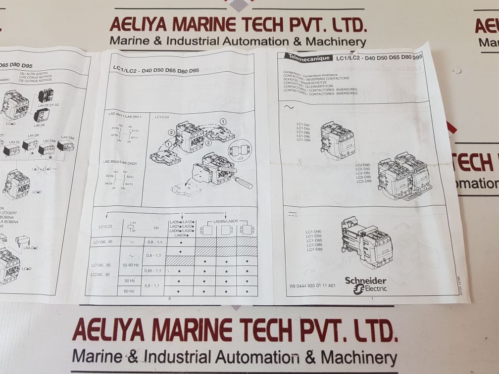 Schneider Electric Lc1D80 Contactor 230V 50/60Hz – Aeliya Marine