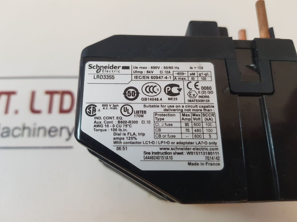 Schneider Electric Lrd3355 Thermal Overload Relay – Aeliya Marine