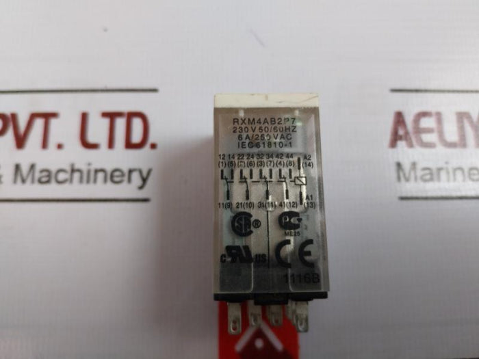 Schneider Electric Rxm4Ab2P7 Miniature Plug In Relay 230V 50/60Hz ...