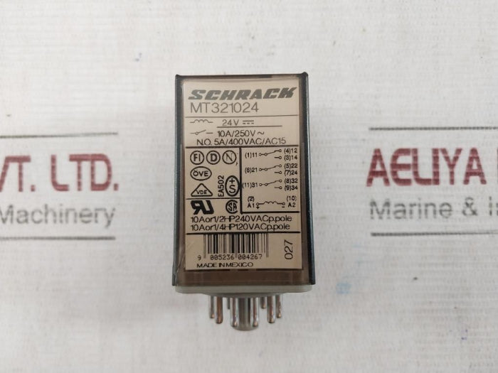 Schrack Mt321024 Multimode Power Relay 24Vdc 10A 250Vac 3Pdt – Aeliya ...