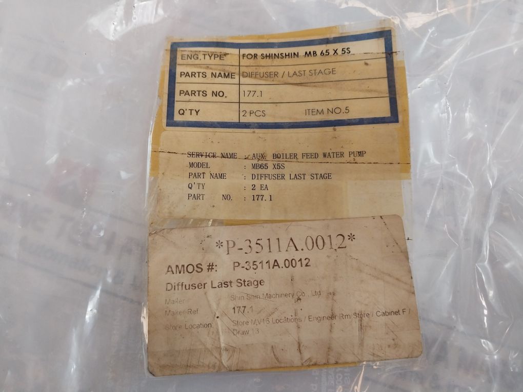 Shin Shin Mb65 Diffuser Last Stage – Aeliya Marine