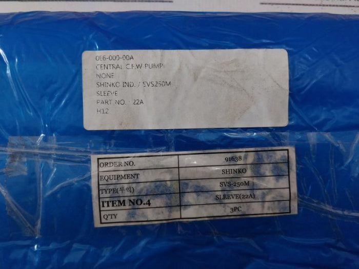Shinko 22A Bilge Fire Pump Sleeve Svs-250M 91638 – Aeliya Marine