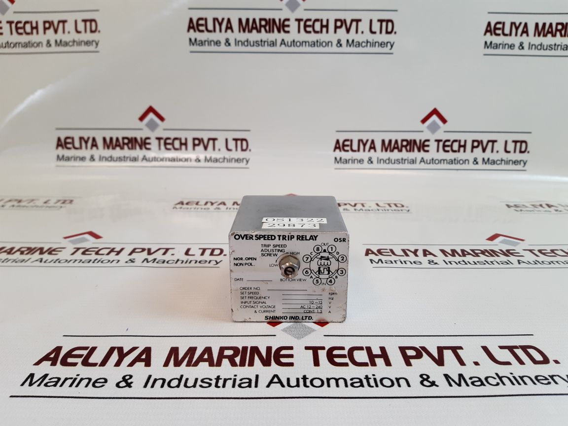 Shinko Osr Over Speed Trip Relay – Aeliya Marine