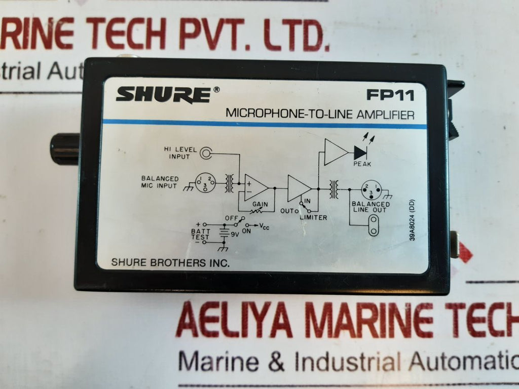 Shure Brothers Fp11 Microphone-to-line Amplifier – Aeliya Marine