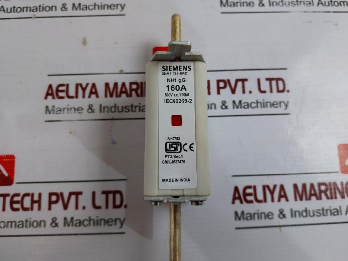 Siemens 3Na7 136-0Rc Lv Hrc Fuse Link 160A, 500V Ac – Aeliya Marine