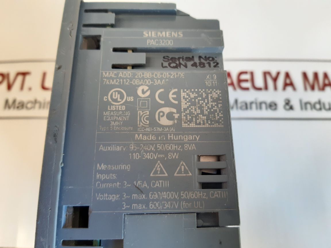 Siemens Sentron Pac3200 Multifunction Power Monitor Device (Not Workin ...