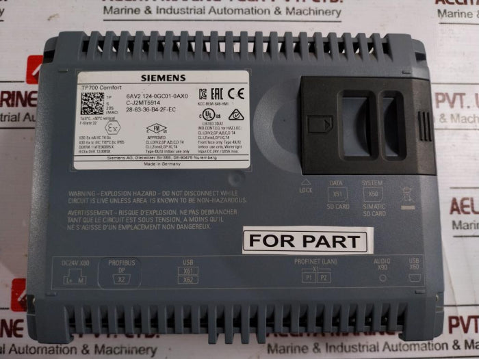 Siemens Simatic Hmi6Av2 124-0Gc01-0Ax0 Touch Tp700 Comfort Dc 24V (Not ...