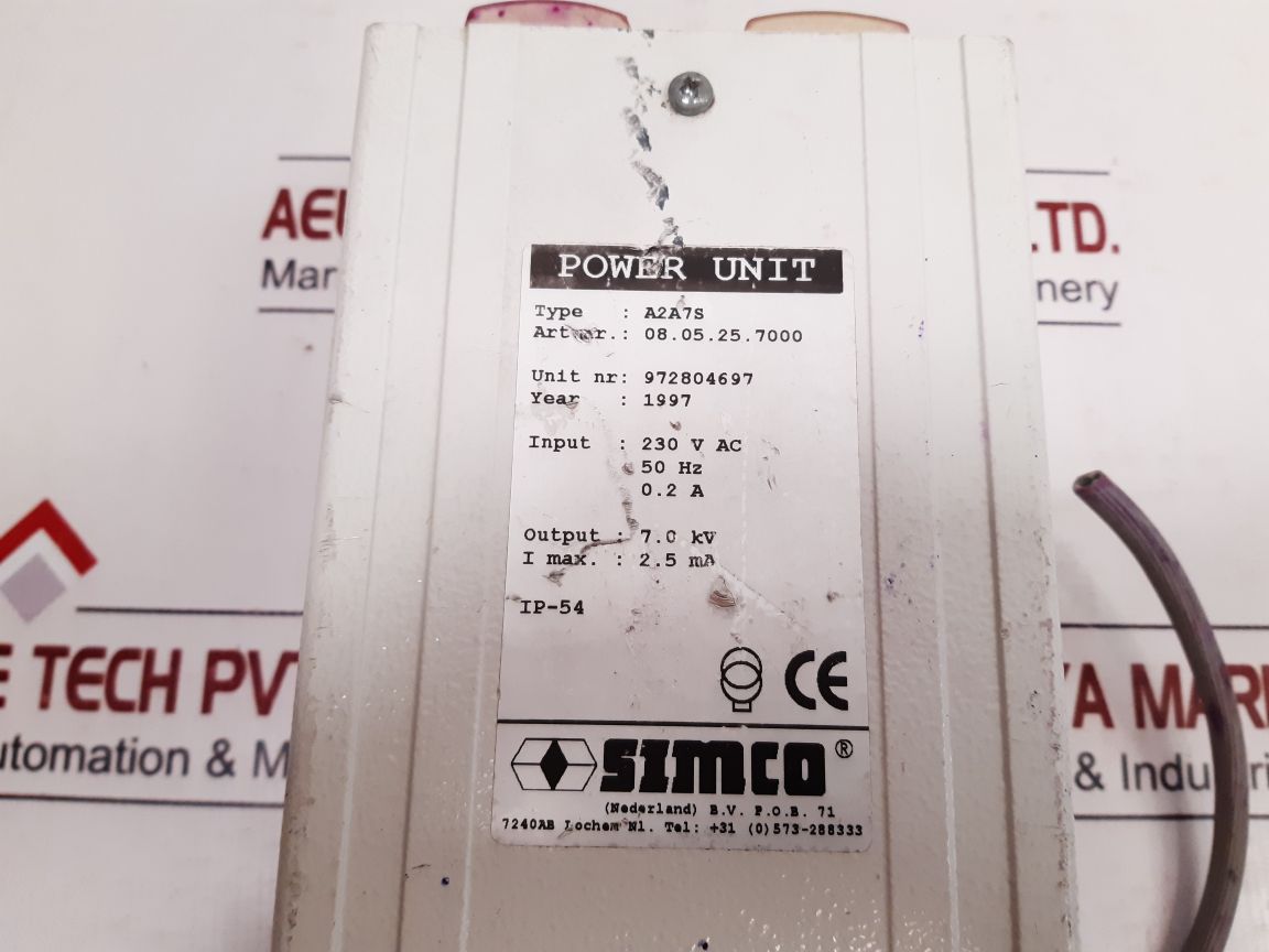 Simco A2A7S 230Vac 50Hz 0.2A Power Unit 08.05.25.7000 – Aeliya Marine