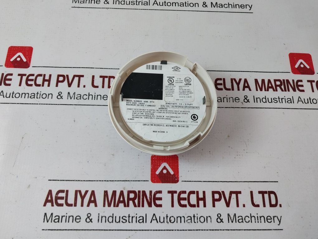 Simplex 4098-9714 Smoke Detector Head Rev.E – Aeliya Marine