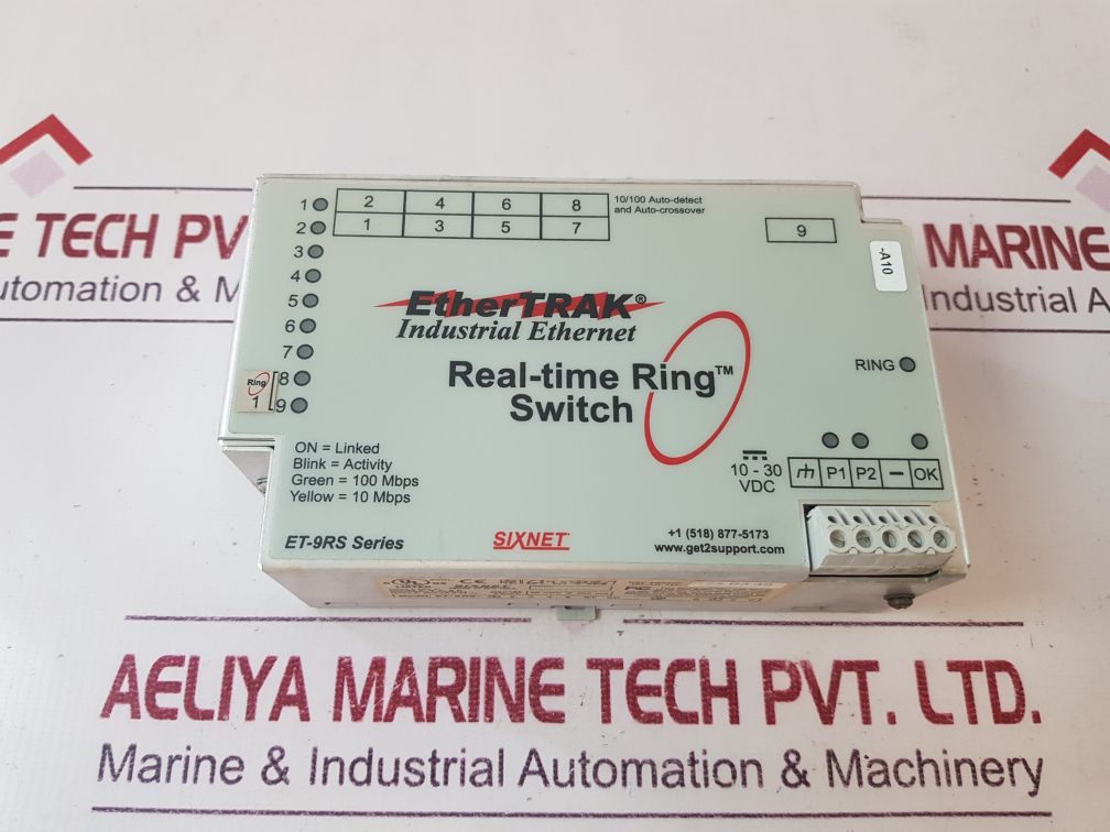 Sixnet Et-9Rs-1-e 1 Ethertrak Industrial Ethernet Real-time Switch Et ...