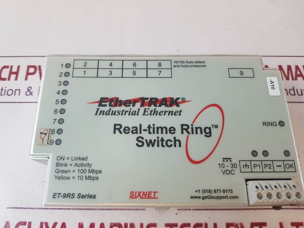 Sixnet Et-9Rs-1-e 1 Ethertrak Industrial Ethernet Real-time Switch Et ...