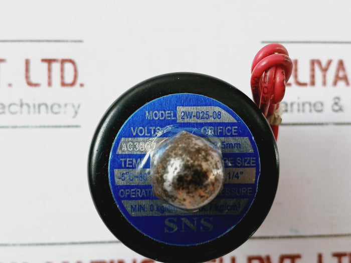 Sns Pneumatic 2W-025-08 Series Solenoid Valve Brass High Temperature ...
