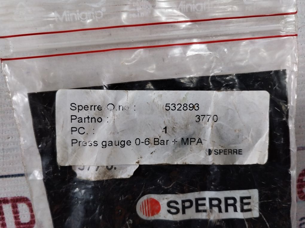 Sperre 0-6 Bar Pressure Gauge – Aeliya Marine
