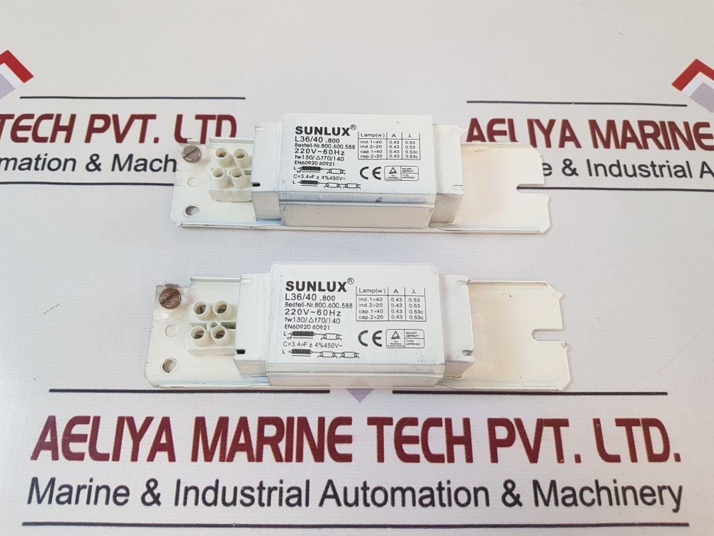 Sunlux L36/40.800 Magnetic Ballast 220V~60Hz – Aeliya Marine