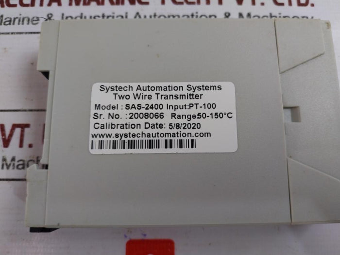 Systech Automation Systems Sas-2400 Signal Isolator, Input Pt-100 50-1 ...