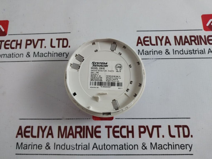Honeywell System Sensor 2351E/B401 Smoke Detector Rev. A Seba1200 ...