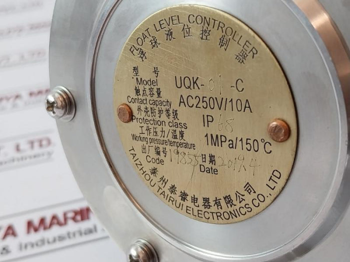 Taizhou Tairui Electronics Uqk-01-c Float Level Controller Ac250V 10A – Aeliya Marine