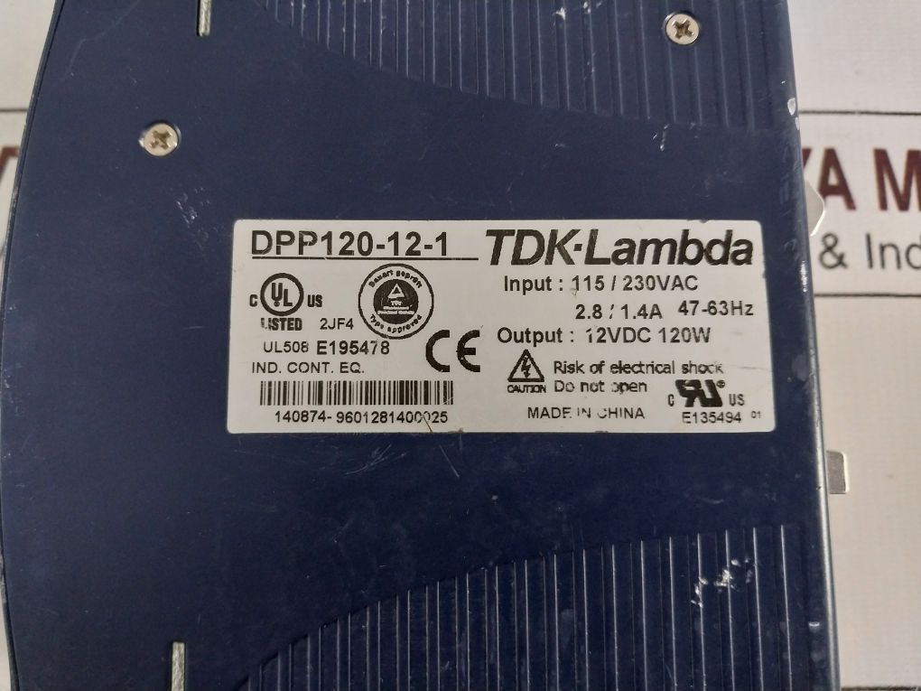 Tdk-lambda Dpp120-12-1 Din Rail Power Supply – Aeliya Marine