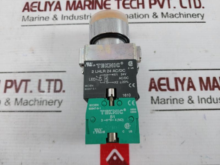 Teknic 2 Lhlr 24 Ac/Dc Push Button Switch 24V 4A Iec/En 60947-5-1, A60 ...