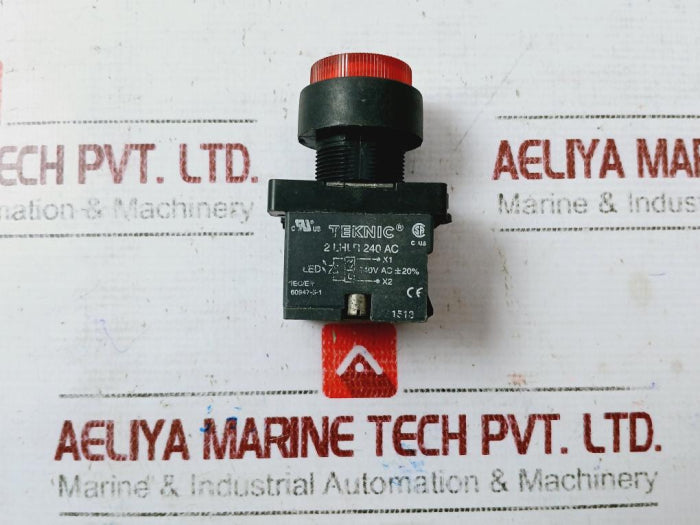 Teknic 2Lhlr 240 Ac Red Led Lamp Indicator Push Button – Aeliya Marine