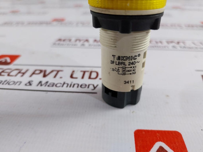Teknic 3Plbrl Yellow Led Pilot Indicator Light – Aeliya Marine
