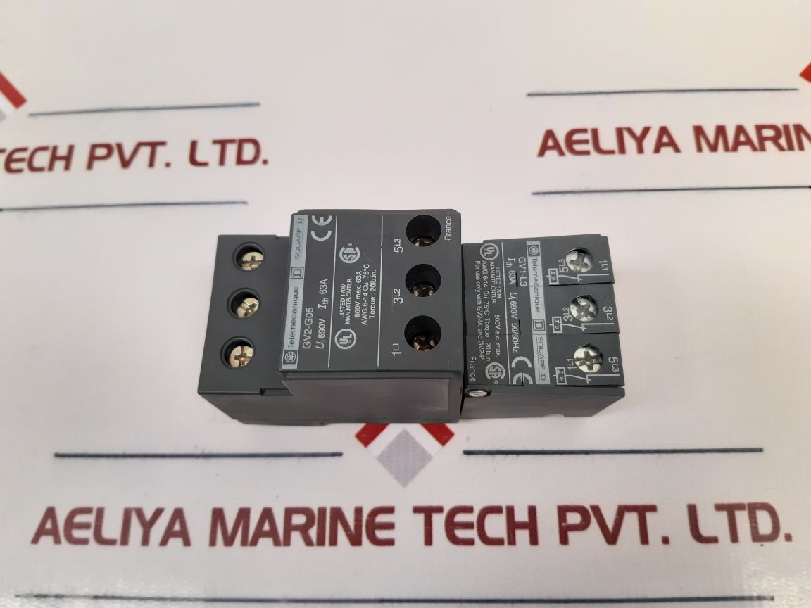 Telemecanique Gv2-g05 Electric Terminal Block Gv1-l3 Circuit Breaker ...