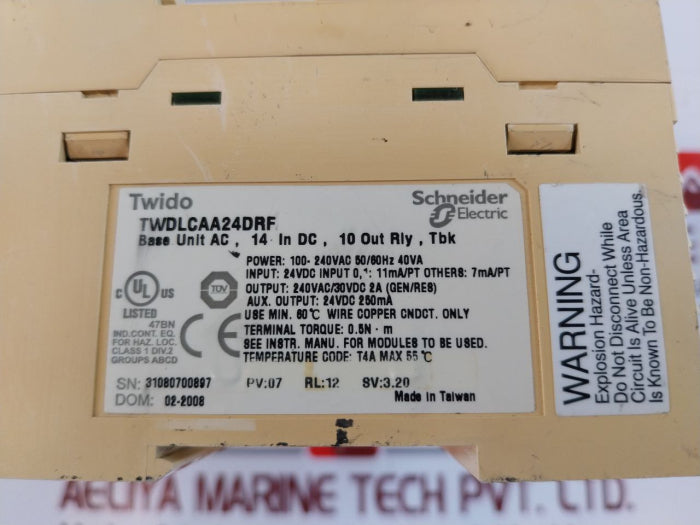 Telemecanique Twido Twdlcaa24Drf Compact Base Controller Unit 24Vdc ...