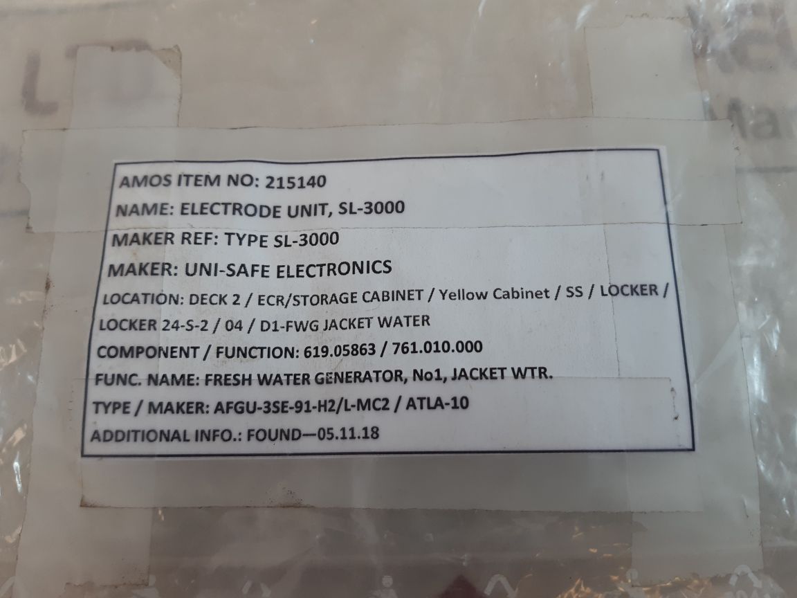 Uni-safe electronics sl-3000 electrode unit – Aeliya Marine
